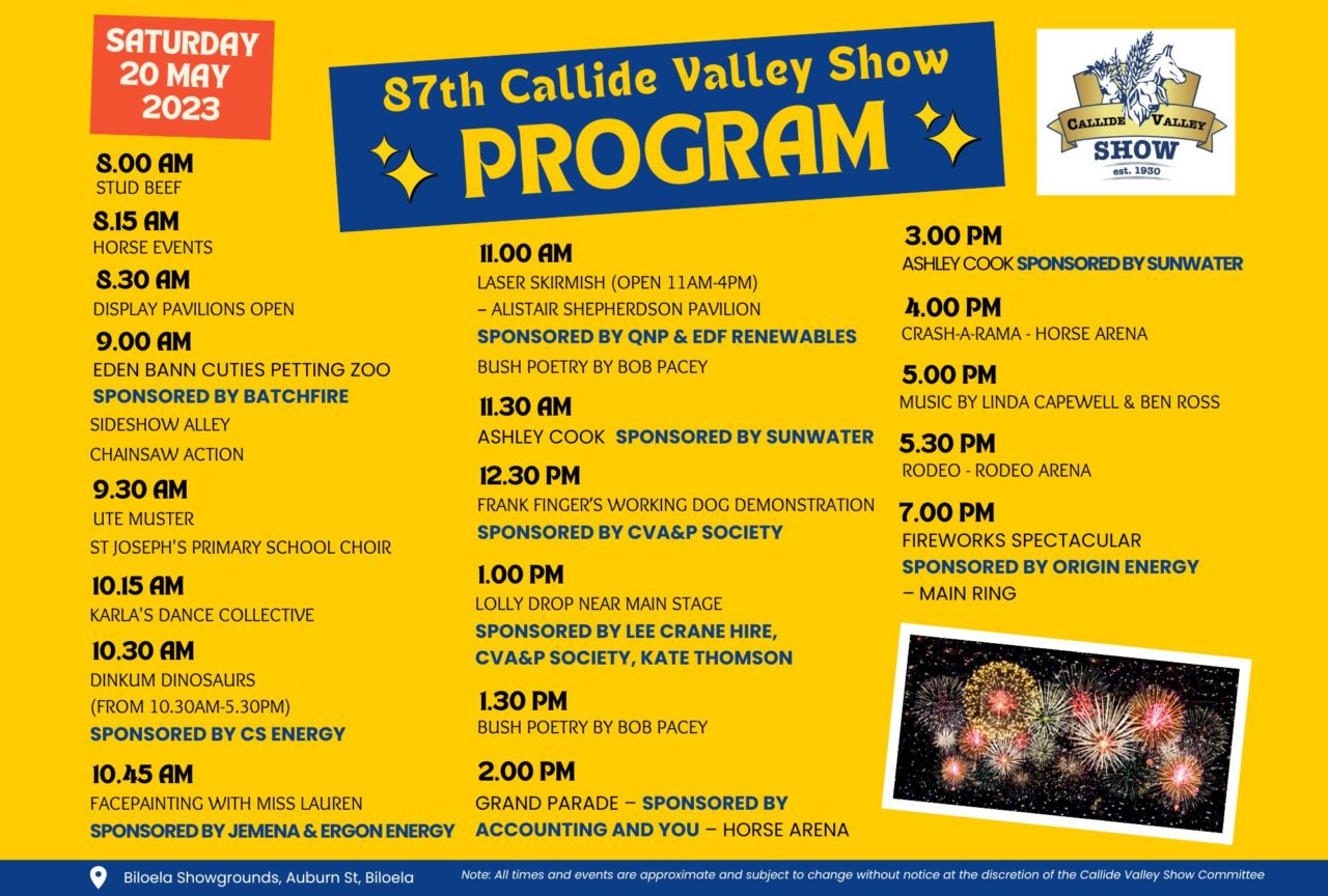 Show Program 2023 | 2023 Callide Valley Show Show